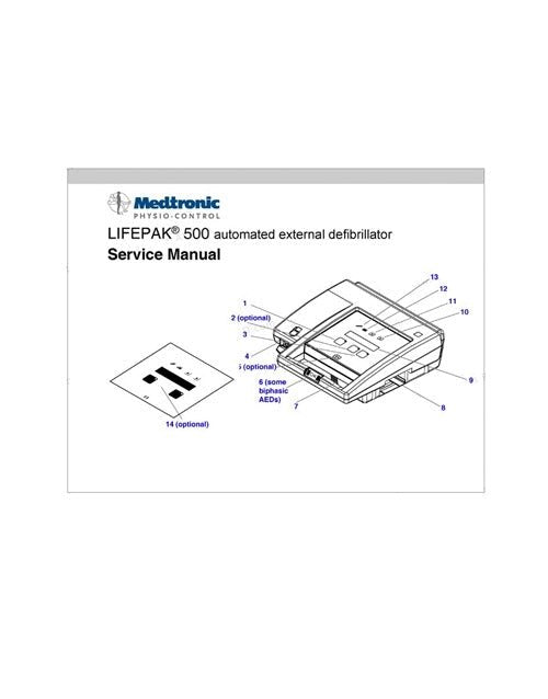 Physio-Control LIFEPAK 500 Service Manual (CD-ROM) | AED.US